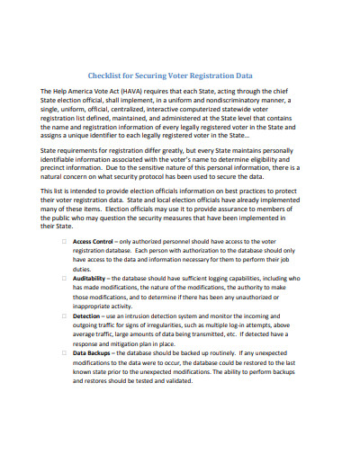 6+ Database Security Checklist Templates in PDF | DOC