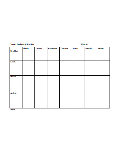 25 Activity Log Templates In Word Pages PDF
