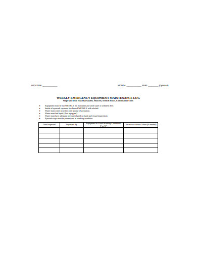 FREE 11+ Equipment Maintenance Log Templates in PDF | MS Word