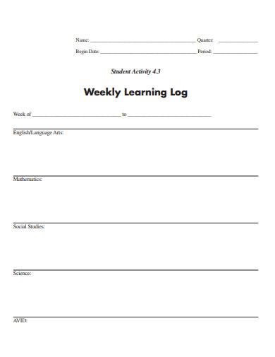 6-weekly-learning-log-templates-in-google-docs-word-pages-pdf