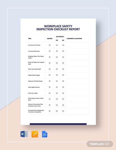 17+Inspection Checklist Templates - Google Docs, MS Excel, MS Word, Pages