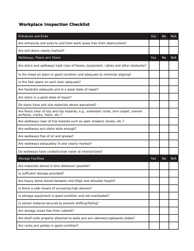 FREE 7+ Security Inspection Checklist Templates in PDF | MS Word
