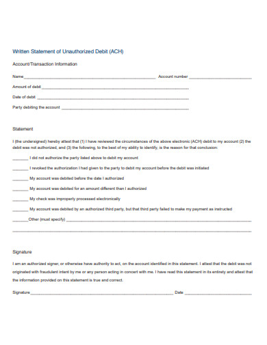 18+ Written Statement Templates in PDF | DOC