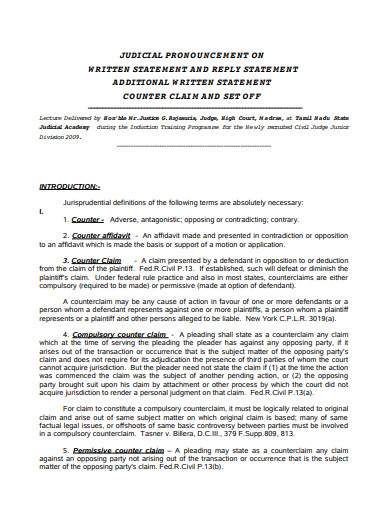 18+ Written Statement Templates in PDF | DOC