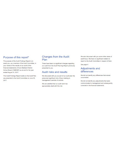 10+ Free Audit Findings Report Templates in PDF | MS Word