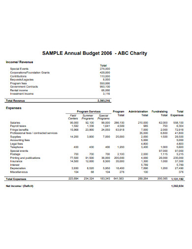 8+ Charity Budget Templates in PDF | DOC