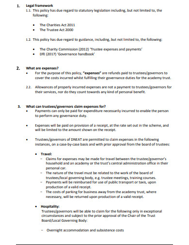 7+ Charity Expenses Policy Templates in PDF | DOC