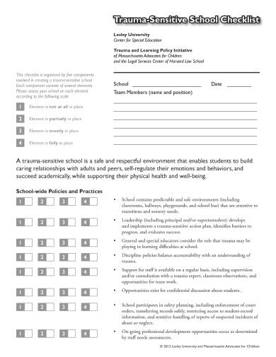 School Checklist Templates in Word | Pages | Excel