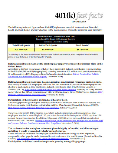 10+ 401k Plan Templates in PDF | DOC