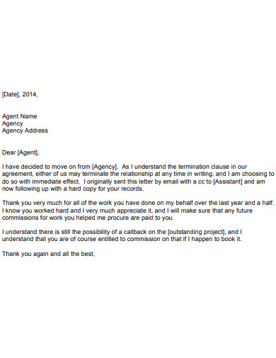 5 Agency Termination Letter Templates In PDF