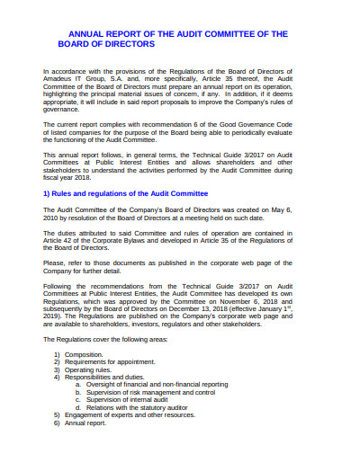 11+ Audit Committee Report Templates in PDF | Doc