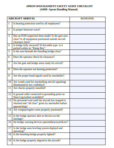 10+ Safety Audit Checklist Templates in PDF | WORD