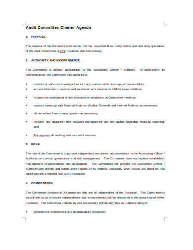 10+ Internal Audit Agenda Templates in PDF | DOC