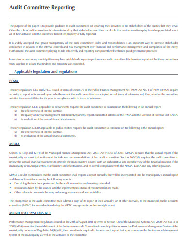 11+ Audit Committee Report Templates in PDF | Doc
