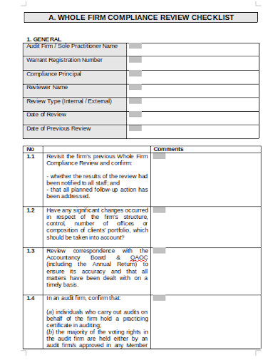 10+ Audit Review Checklist Templates in PDF | DOC