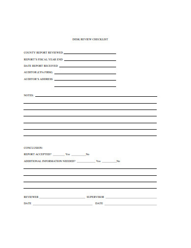 10+ Audit Review Checklist Templates in PDF | DOC