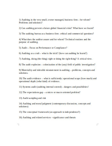 11+ Business Audit Templates in PDF | DOC