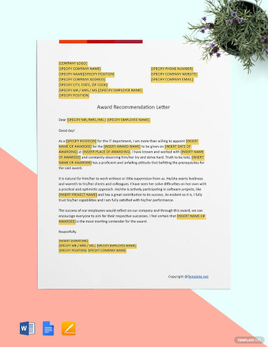 23+ Award Letter Templates - PDF, DOC
