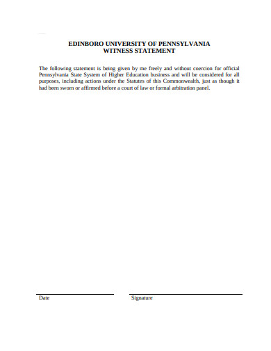 11+ Employee Witness Statement Templates in PDF | Word