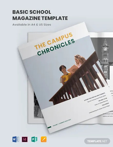 21 Editable School Magazine Templates InDesign MS Word Pages 