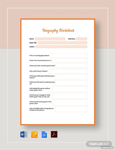 Free 38+ Biography Templates - DOC, PDF, Excel