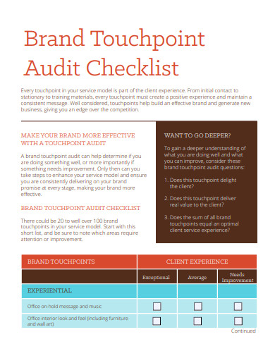 10+ Brand Audit Checklist Templates in PDF
