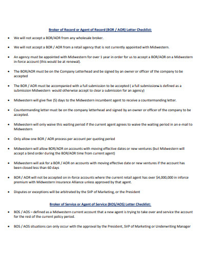 11+ Agency of Record Letter Templates in Doc | PDF