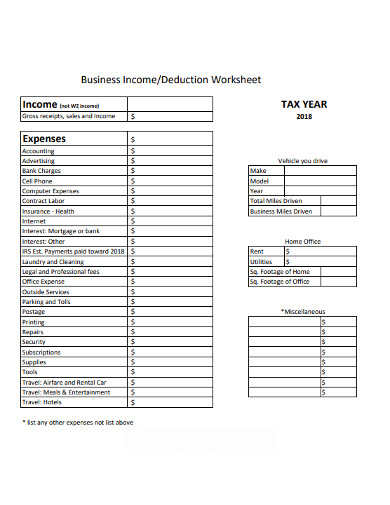 35 Self Employment Expenses Worksheet Support Worksheet
