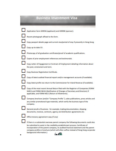 11+ Investment Checklist Templates in PDF | DOC