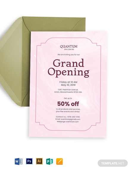 10+ Office Opening Invitation in Illustrator | MS Word | Pages ...