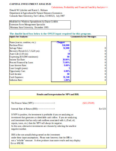 11+ Investment Templates In Excel