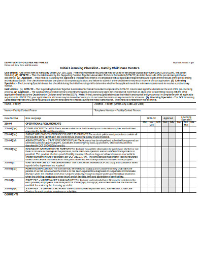 11+ Child Care Inspection Checklist Templates in PDF | DOC