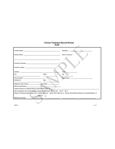 10+ Medical Record Audit Form Templates in PDF