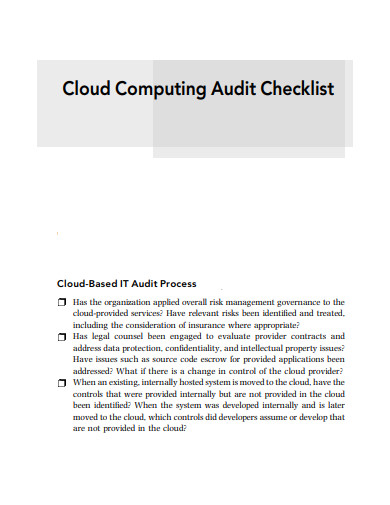 12+ IT Audit Checklist Templates in Doc | Excel | PDF