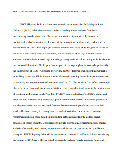 8+ College Recruitment Plan Templates in PDF | MS Word