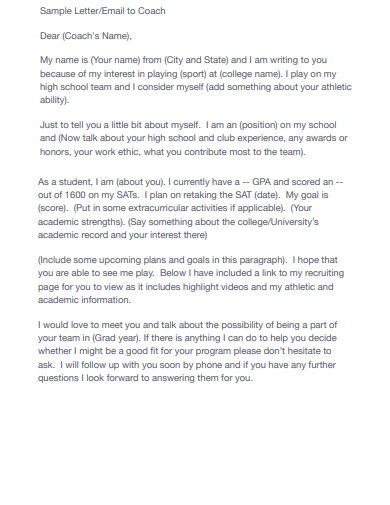 8+ College Recruiting Letter Templates in PDF | MS Word