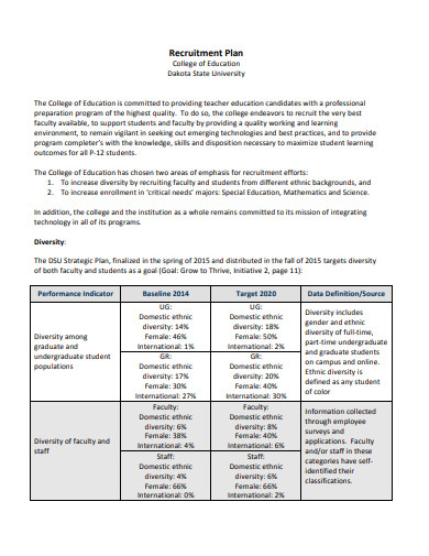 8+ College Recruitment Plan Templates in PDF | MS Word