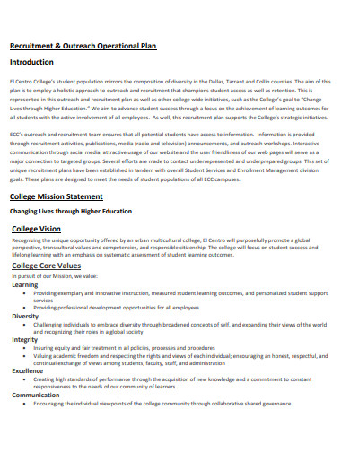 8+ College Recruitment Plan Templates in PDF | MS Word