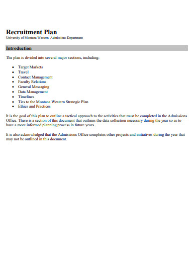8+ College Recruitment Plan Templates in PDF | MS Word