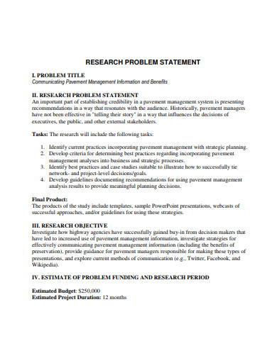 12 Research Problem Statement Templates In PDF MS Word Google Docs 