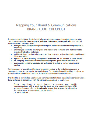 10+ Brand Audit Checklist Templates in PDF