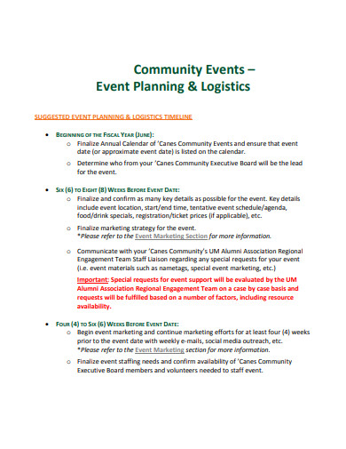 11+ Event Logistics Plan Templates in PDF | MS Word