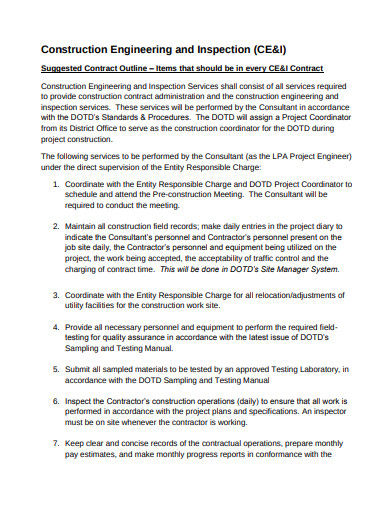 11+ Inspection Services Contract Templates in Doc | PDF