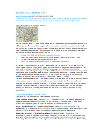 10+ Logistics Business Plan Templates in Google Docs | MS Word | Pages ...