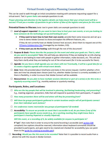11+ Event Logistics Plan Templates in PDF | MS Word