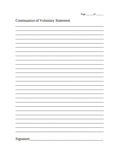 10+ Voluntary Statement Templates in PDF | DOC