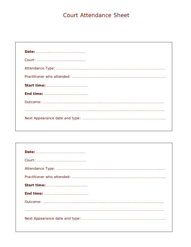 19+ Attendance Sheet Templates in PDF | DOC