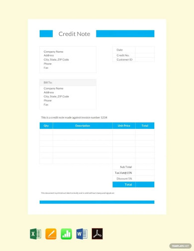 11+ Credit Note Templates - Free Sample, Example Format Download