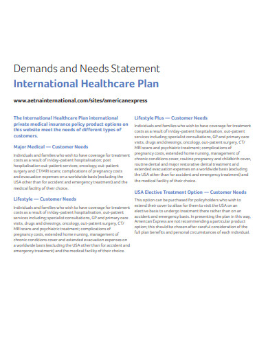 11+ Needs Statement Templates in PDF | DOC