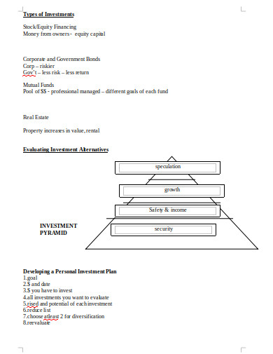 11+ Personal Investment Plan Templates in PDF | WORD